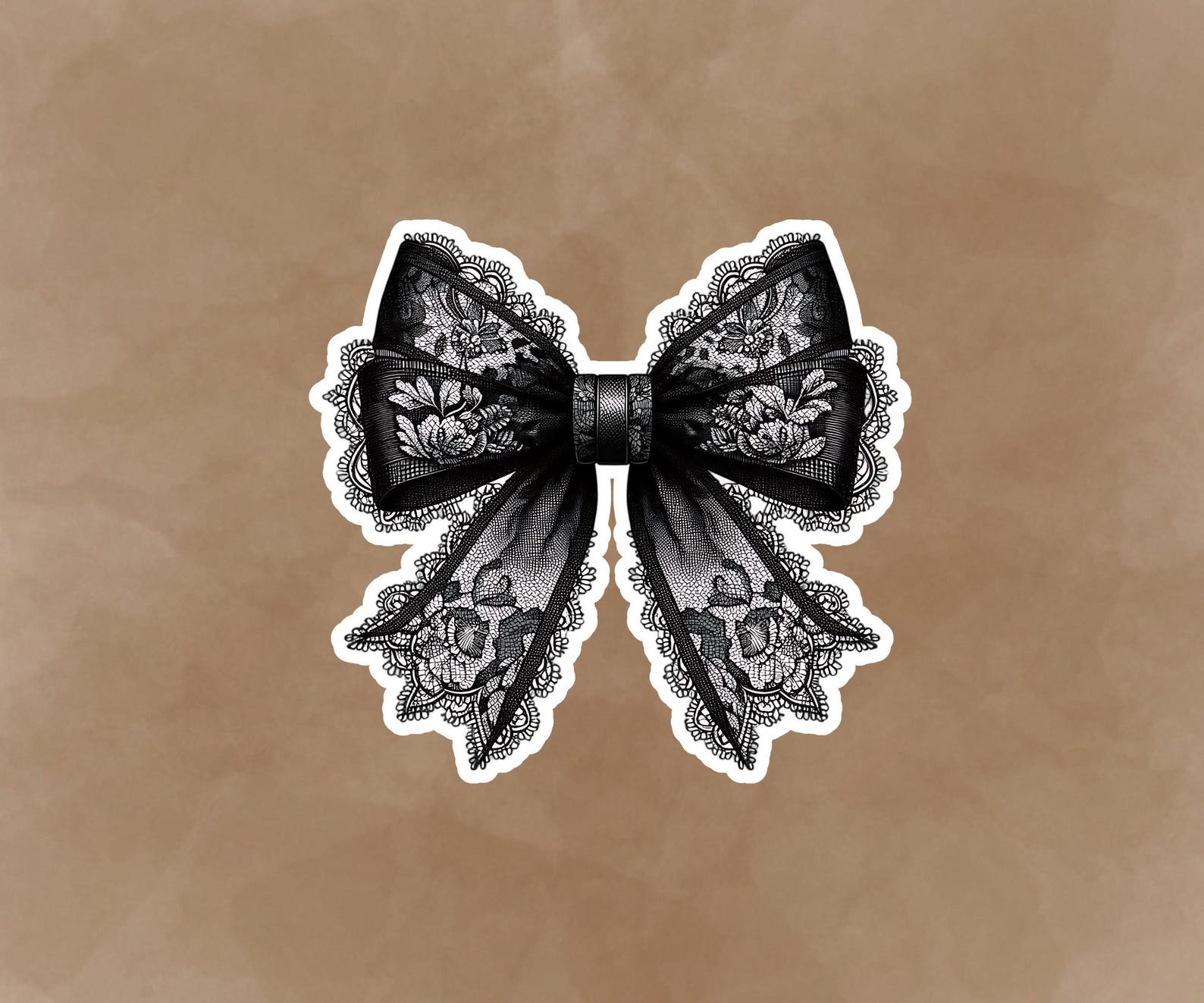 Elegant Vintage Black Lace Bow Png,coquette Dark Aesthetic Ribbon Print ...