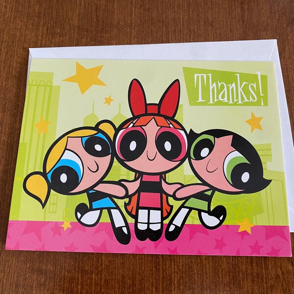 Powerpuff Girl Thank You Cards - Etsy