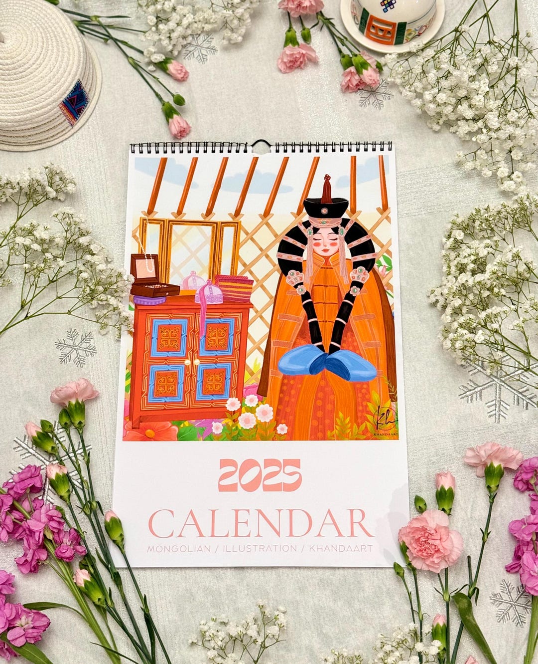 2025 Wall Calendar Mongolia Illustration Wall Calendar Illustrated 12 ...