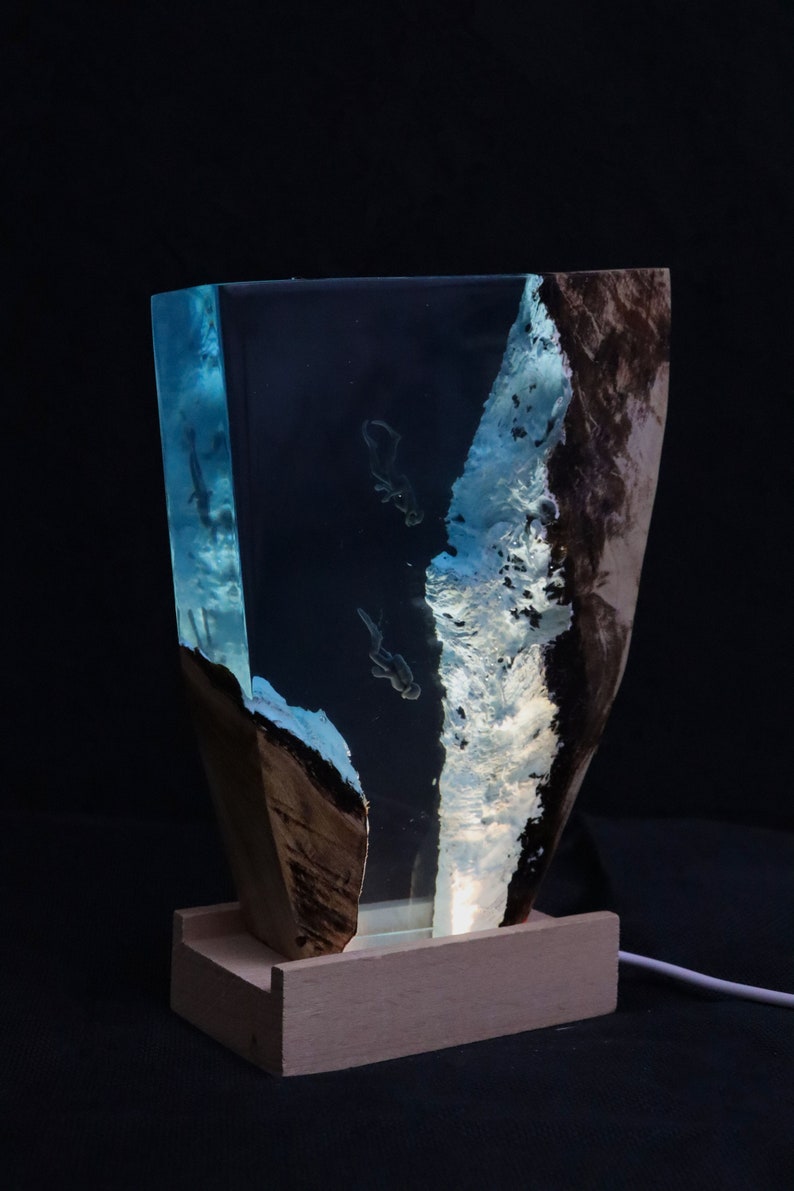 Seabed Scuba Resin Dive Light | Custom Handmade Resin Light | Sea ...