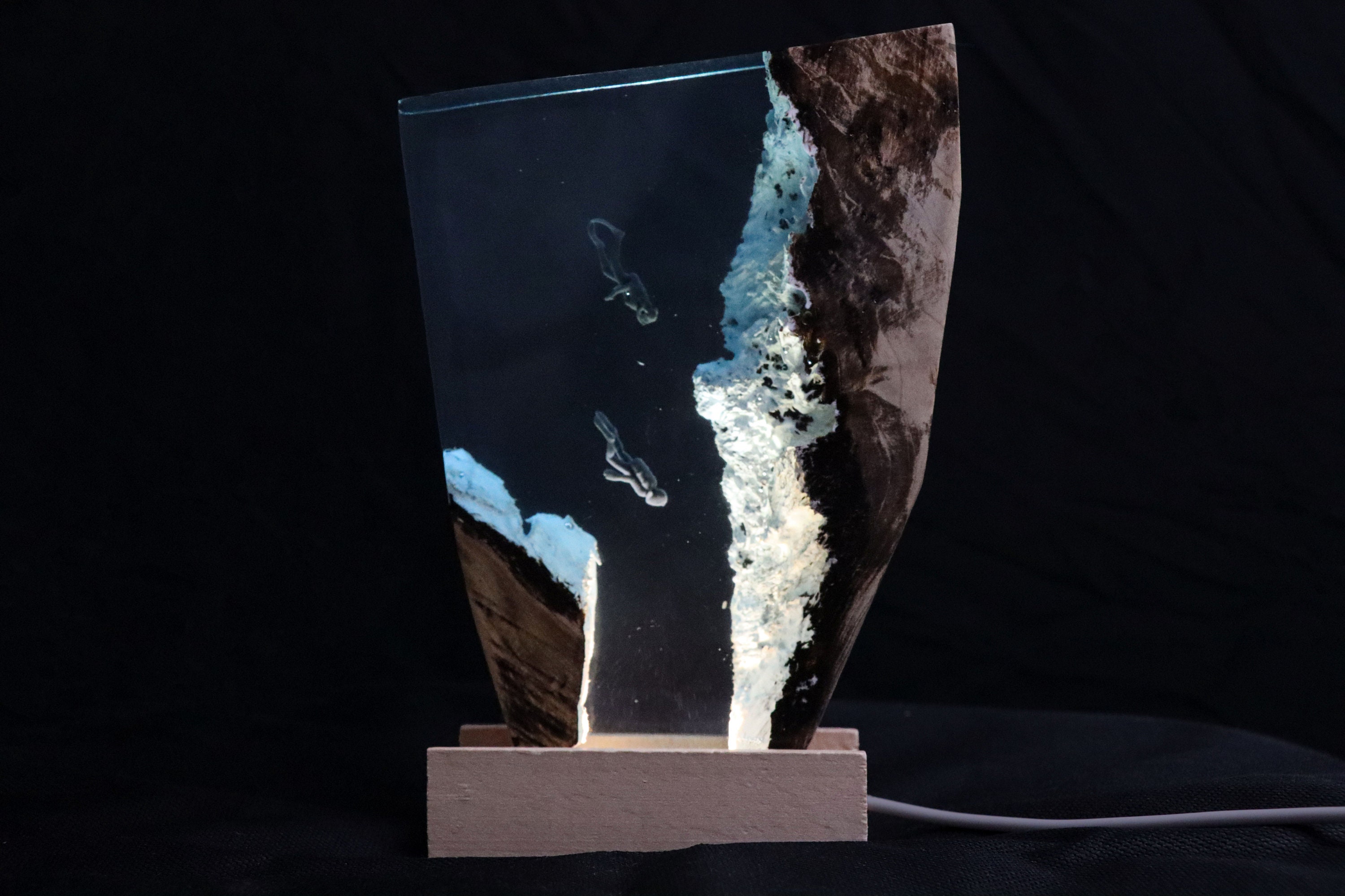 Seabed Scuba Resin Dive Light | Custom Handmade Resin Light | Sea ...
