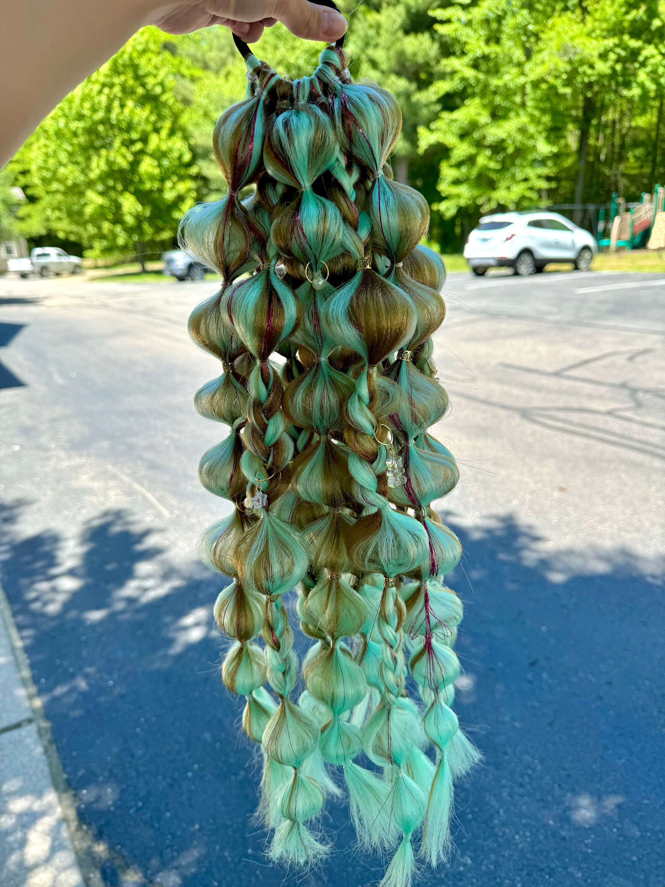 Premade Rave Hair, Rave Braids bubble Braids, Reusable Festival Hair - Etsy