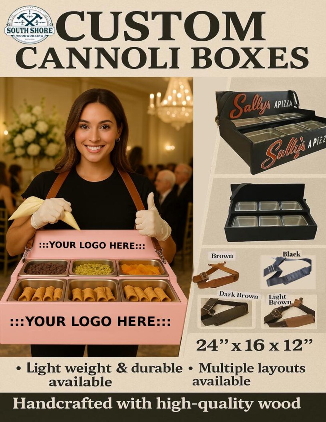 Cannoli Serving Box: Party, Wedding, and Event Display (24x16x12 In - Etsy