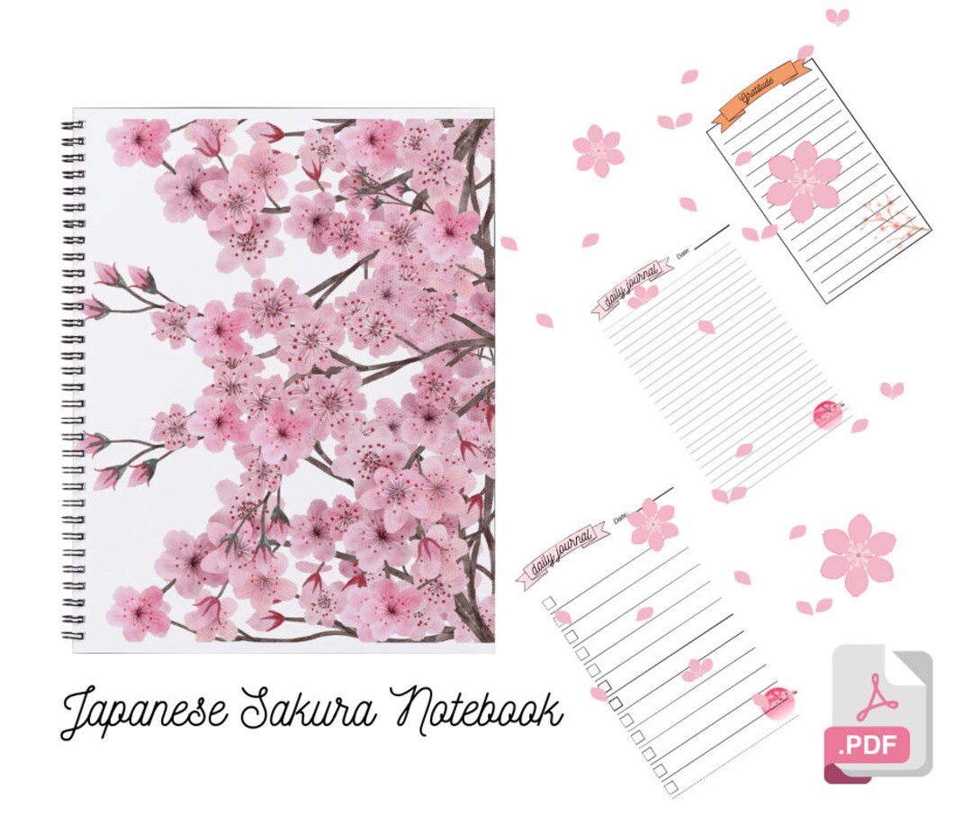 Sakura Notebook and Journal - Etsy