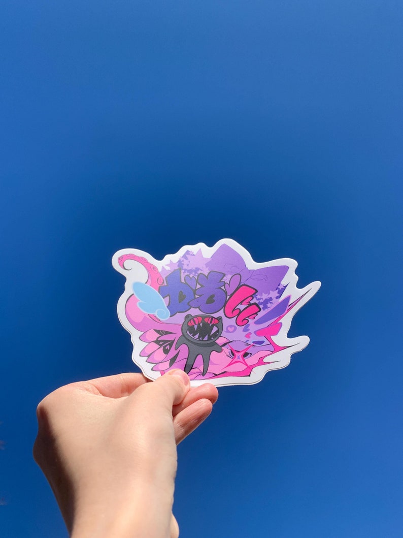 Monster Cat Sticker - Etsy