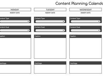 30 Day Content Calendar | Social Media Content Plan | Content Strategy ...