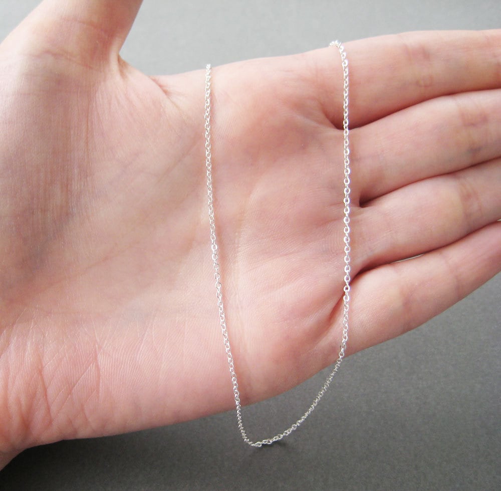 20 Inch Sterling Silver Chain Necklace Fine Gauge Chain .925 - Etsy