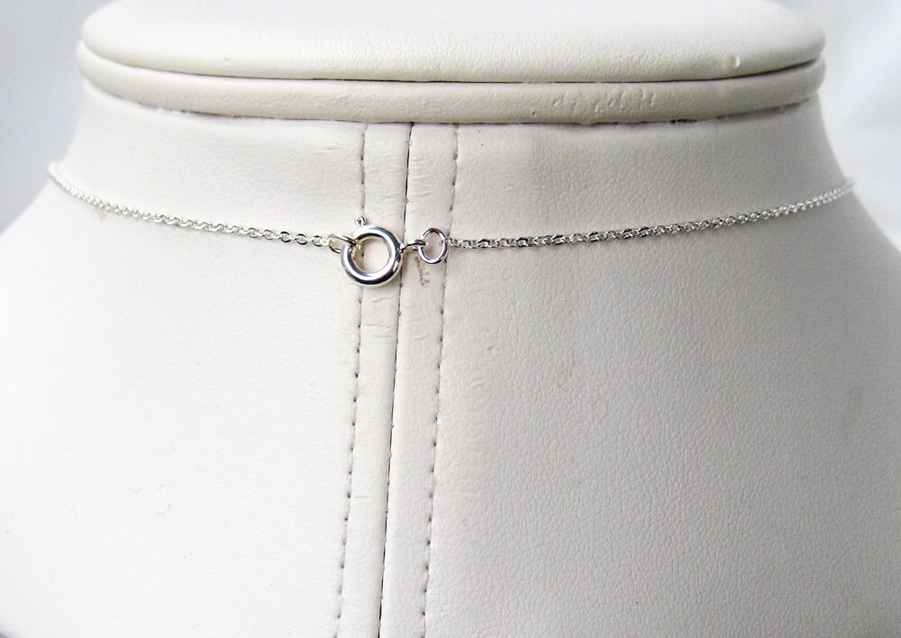 Silver Chain Necklace Silver Fish Bone Chain Pendant | Etsy