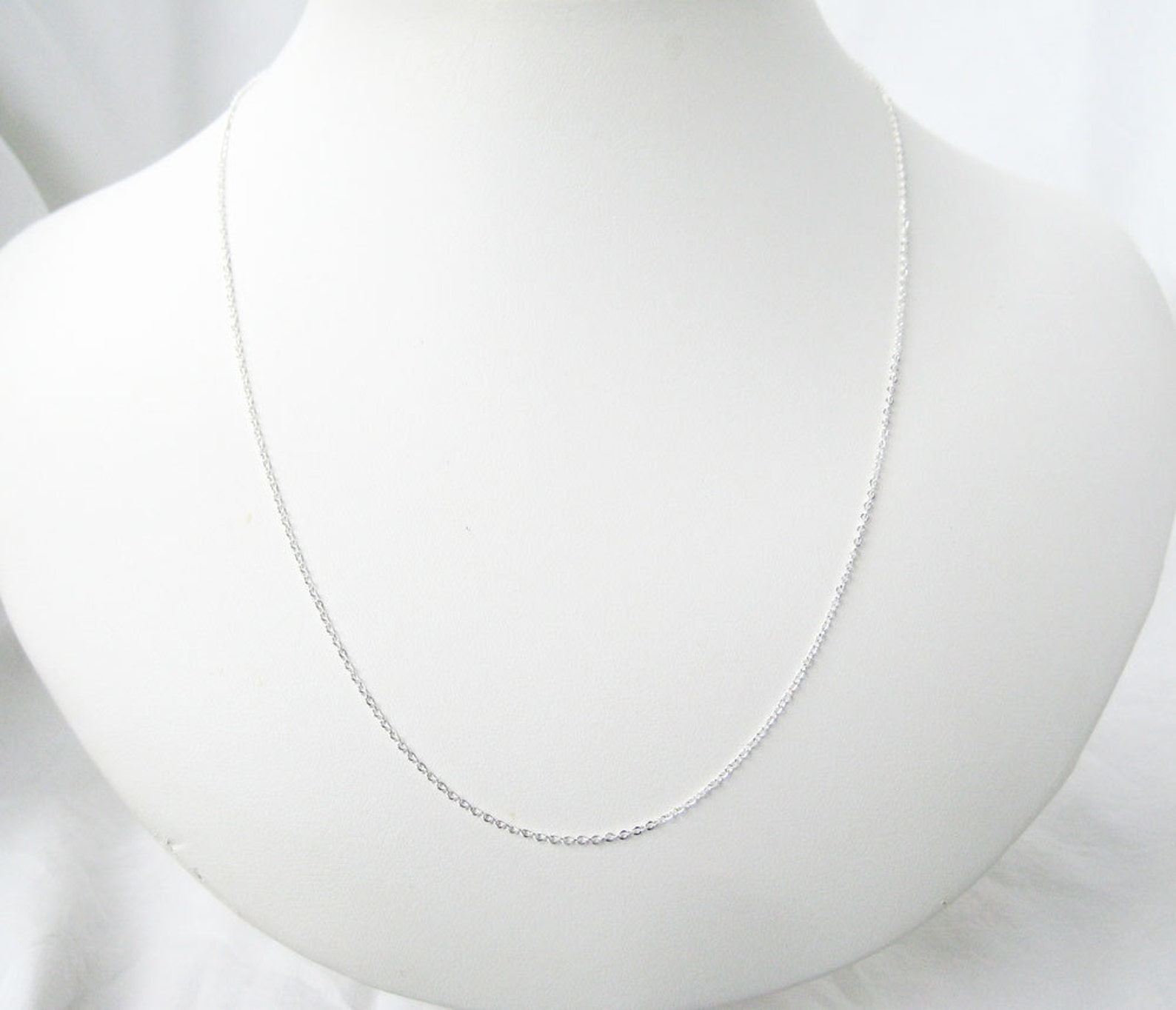 20 Inch Sterling Silver Chain Necklace Fine Gauge Chain .925 - Etsy