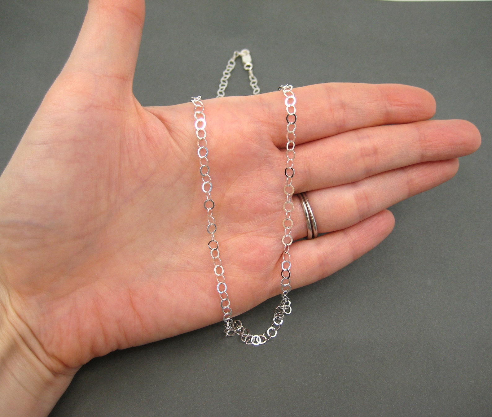 22 Inch Silver Chain Necklace .925 Sterling Silver Modern - Etsy