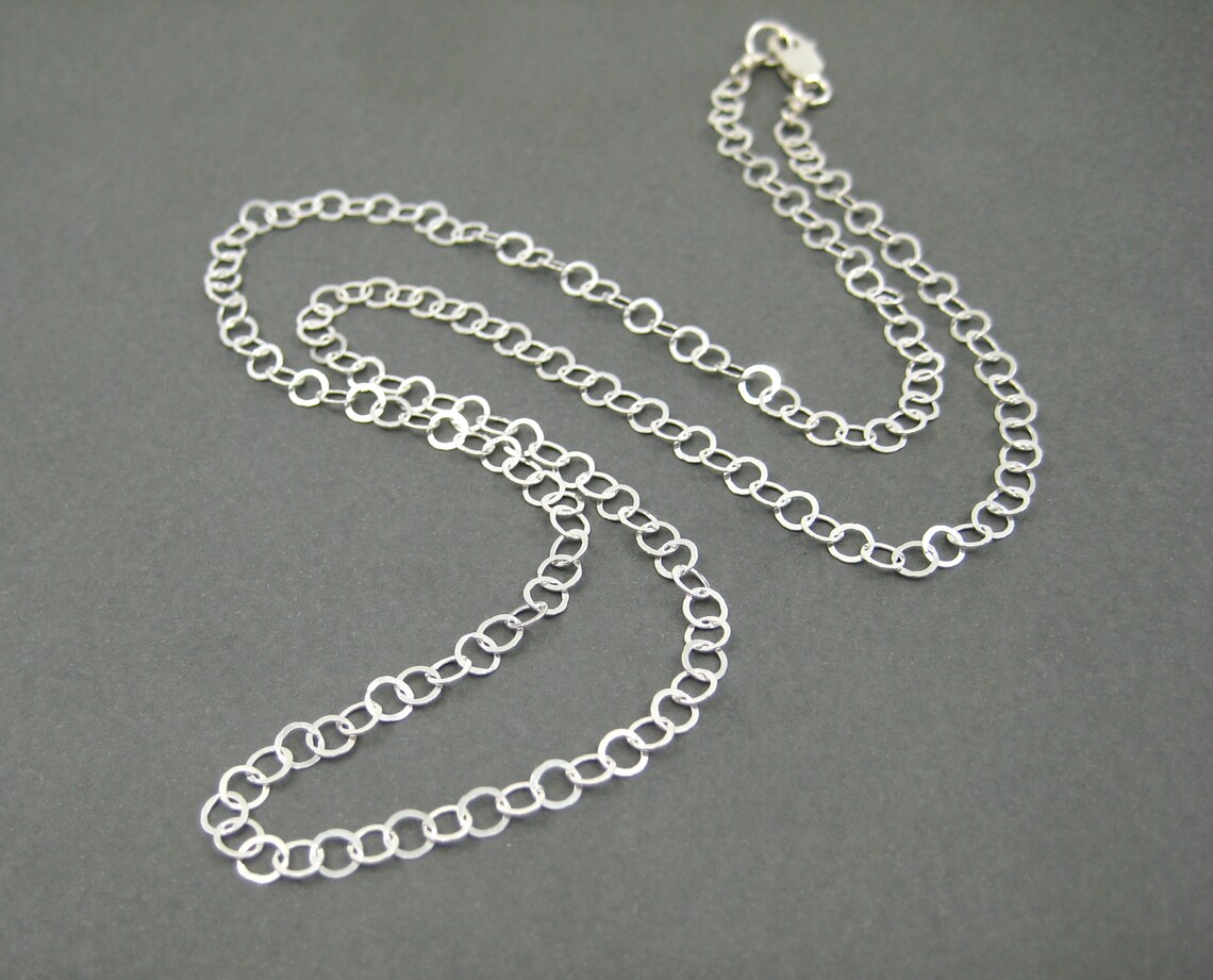 22 Inch Silver Chain Necklace .925 Sterling Silver Modern - Etsy