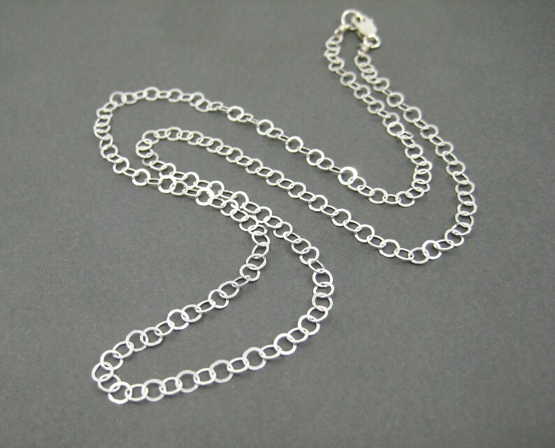 22 Inch Silver Chain Necklace .925 Sterling Silver Modern - Etsy