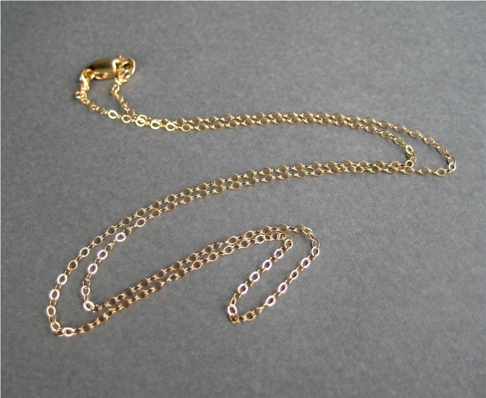 18 Inch Gold Filled Chain, Fine Gauge GF Delicate Chain Necklace ...