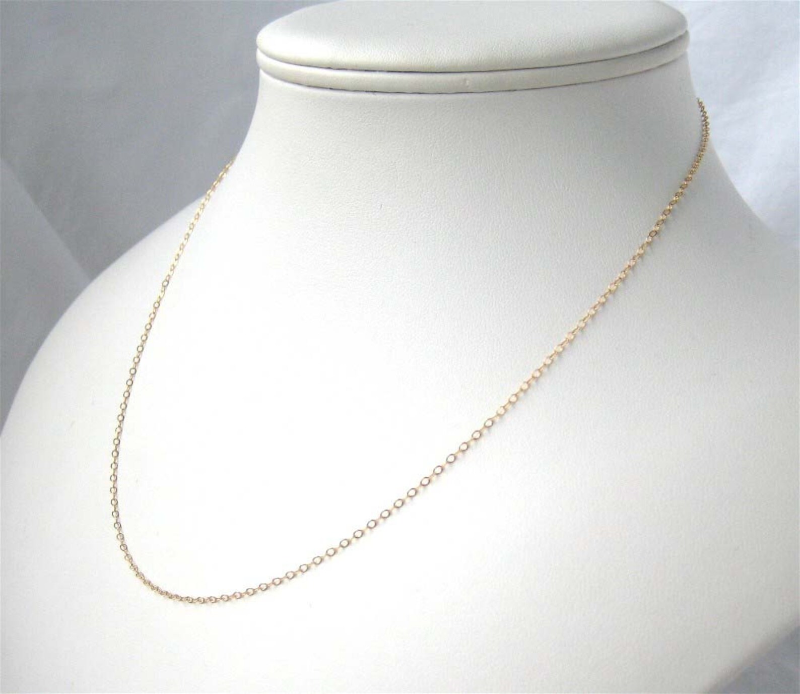 18 Inch Gold Filled Chain Fine Gauge GF Delicate Chain - Etsy