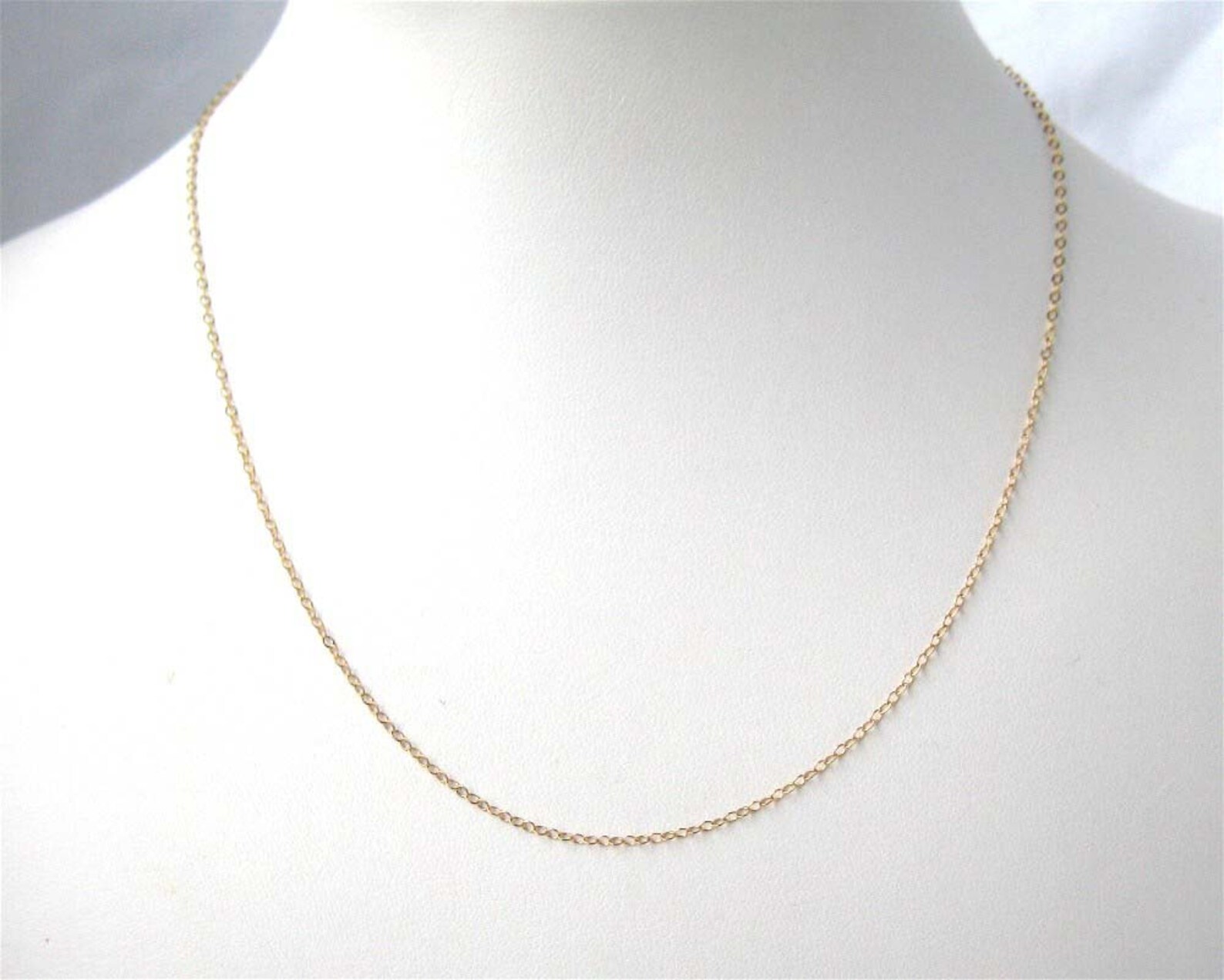 18 Inch Gold Filled Chain Fine Gauge GF Delicate Chain - Etsy