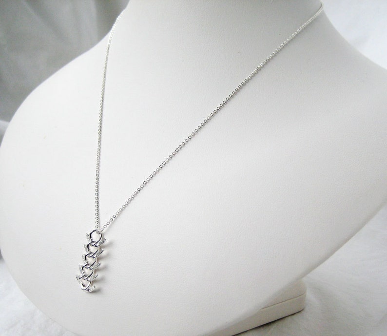 Silver Chain Necklace Silver Fish Bone Chain Pendant - Etsy