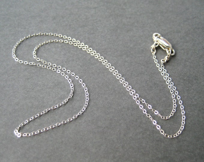 16 Inch Sterling Silver Chain Necklace, Fine Gauge .925 Silver ...