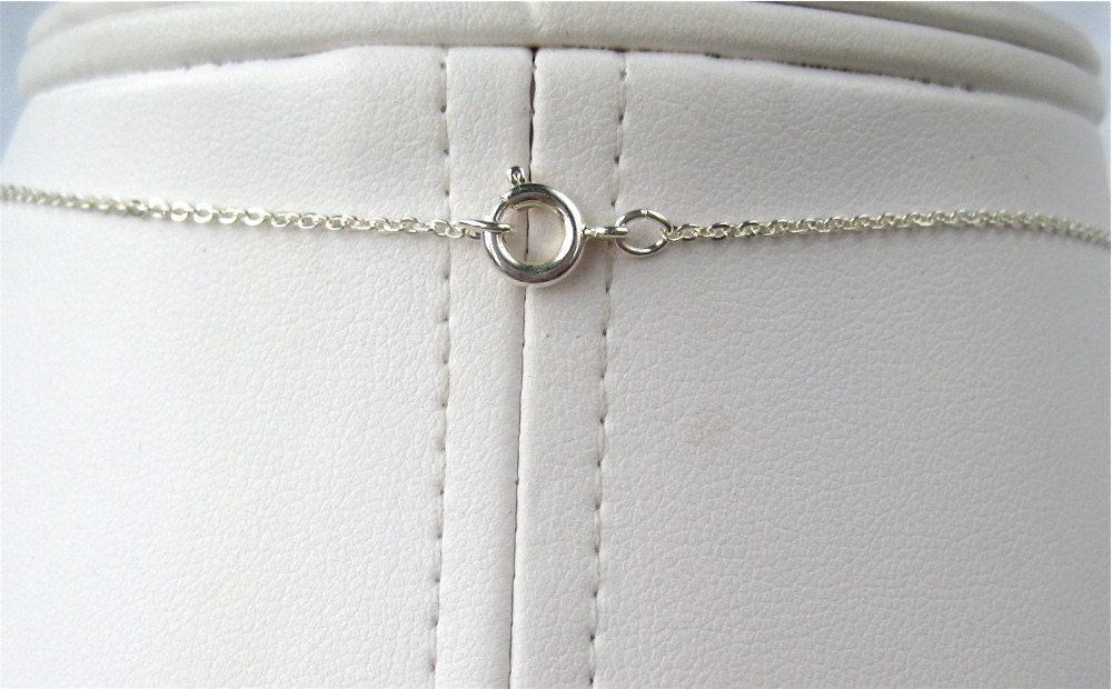 Pearl Drop Rhinestone Necklace 18 Inch Silver Chain Necklace | Etsy