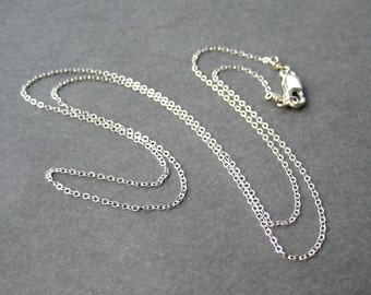 16 Inch Sterling Silver Chain Necklace Fine Gauge .925 | Etsy