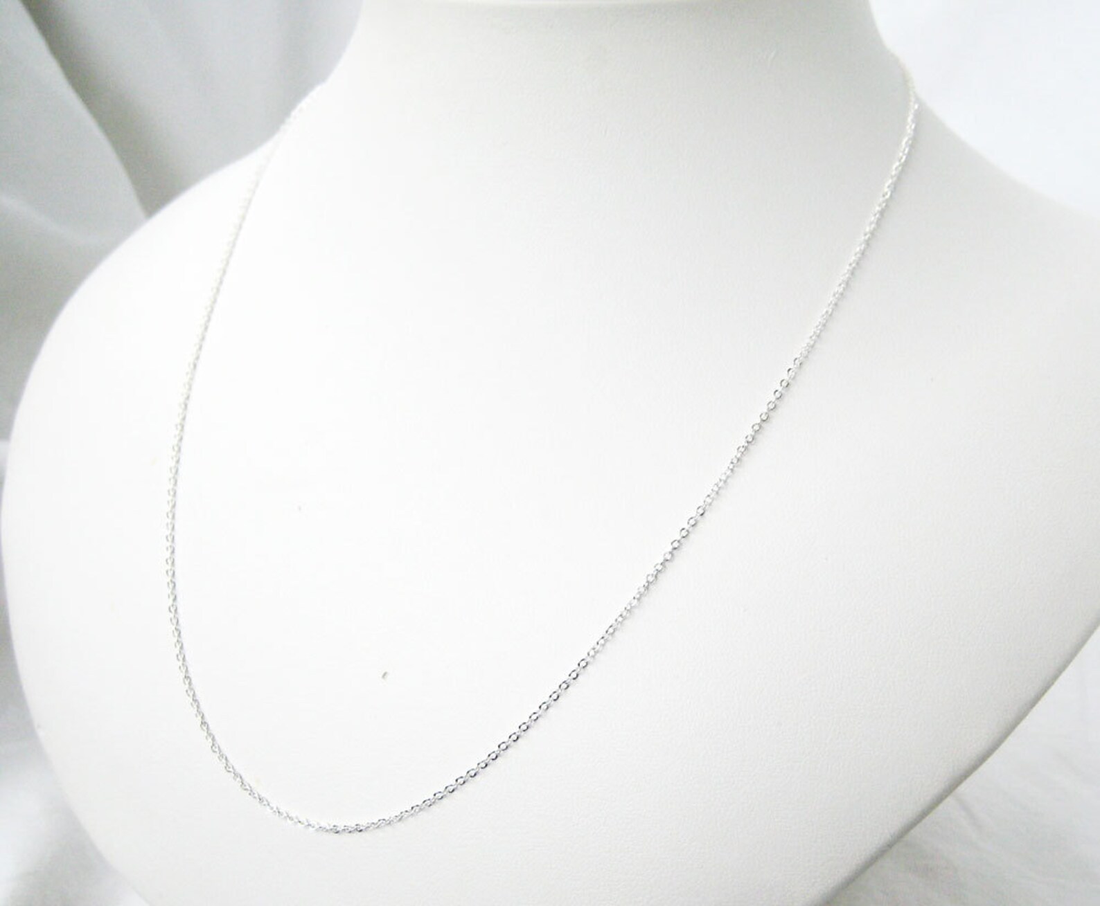 20 Inch Sterling Silver Chain Necklace Fine Gauge Chain .925 - Etsy