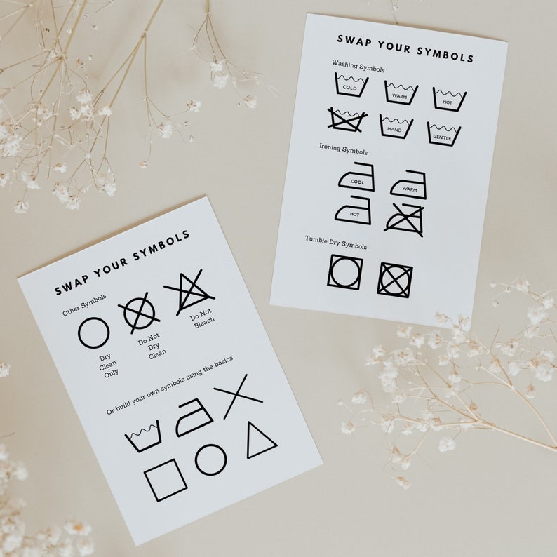 Editable Hang Tag Template Handmade Custom Tag, Washing Instructions ...