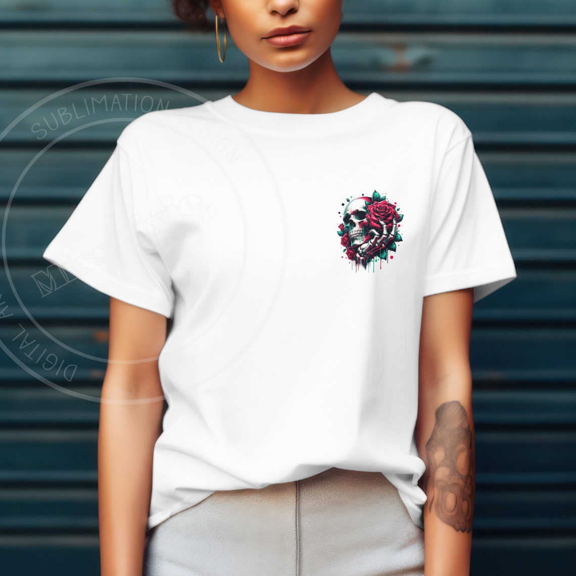 Gothic Skull With Roses PNG, Gothic Skull Red Roses Clipart, Trendy ...