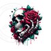 Gothic Skull With Roses PNG, Gothic Skull Red Roses Clipart, Trendy ...