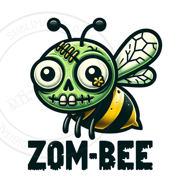 Zom Bee Halloween PNG, Funny Zombie Bee Halloween Clipart, Trendy UVDTF ...