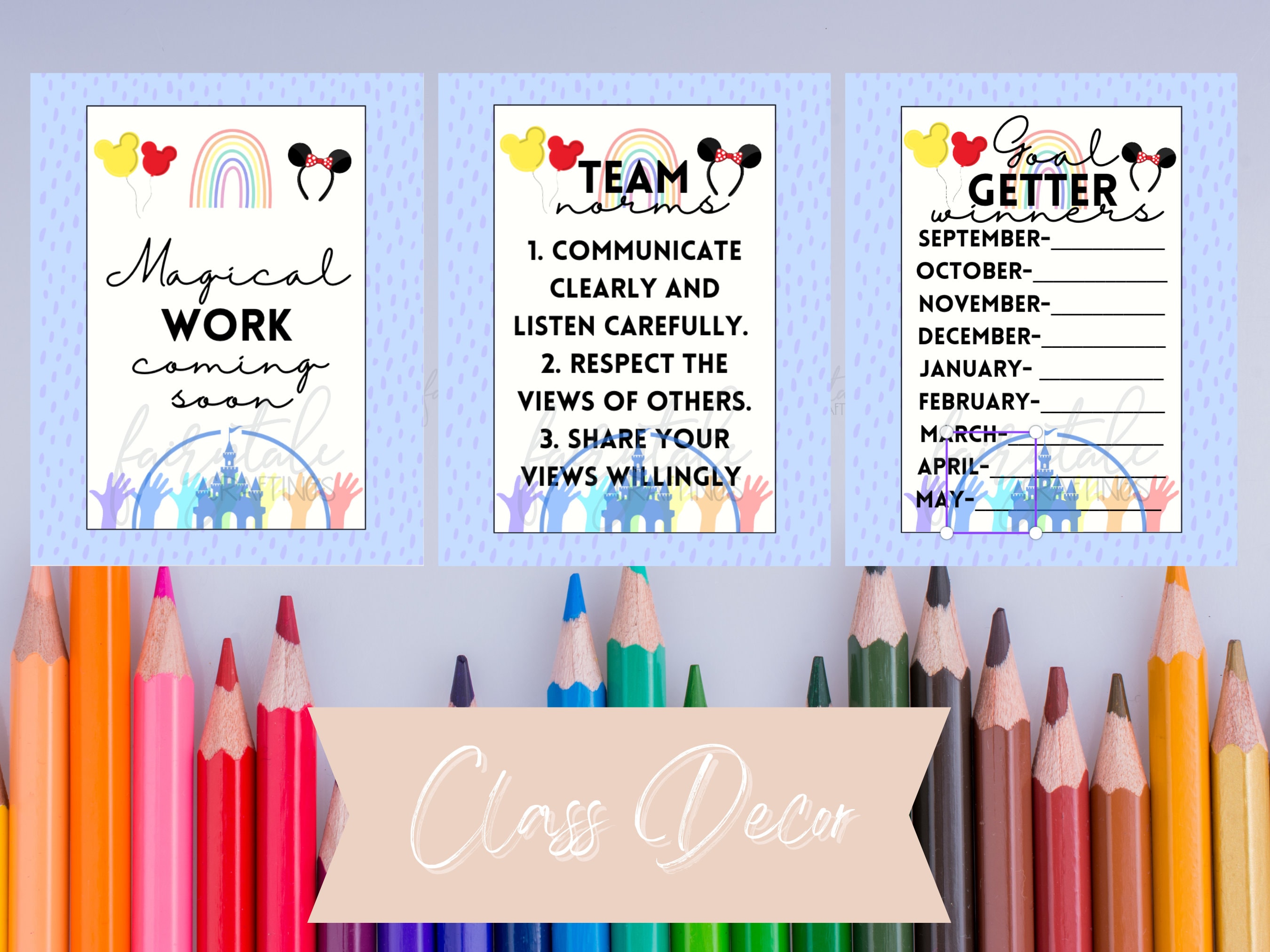 Magical Classroom Bundle-data Binder-class Decor-rainbow Mouse - Etsy