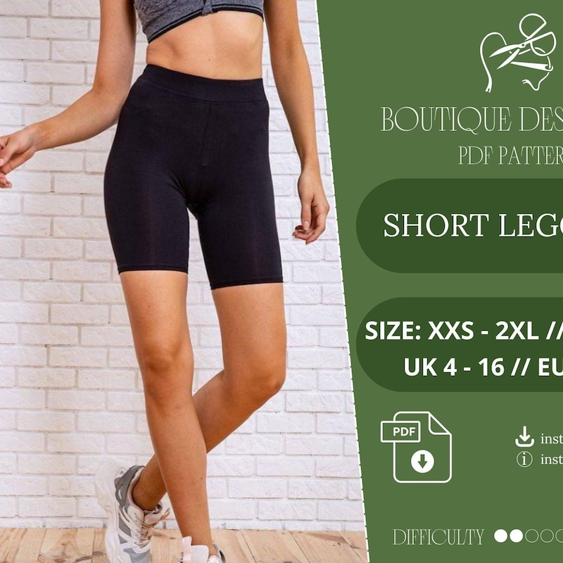 Yoga Shorts Pattern - Etsy