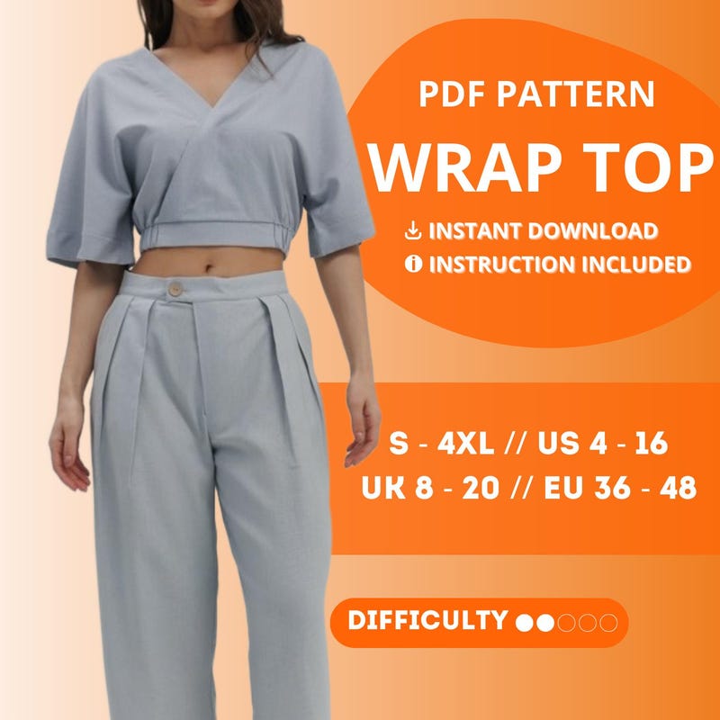 Wrap Top Pattern - Etsy