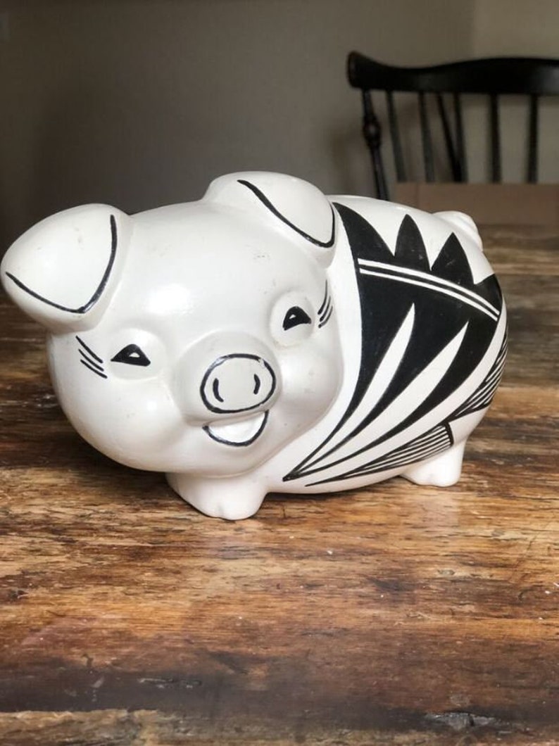 Vintage Acoma Pottery Pig Piggy Bank Garcia - Etsy