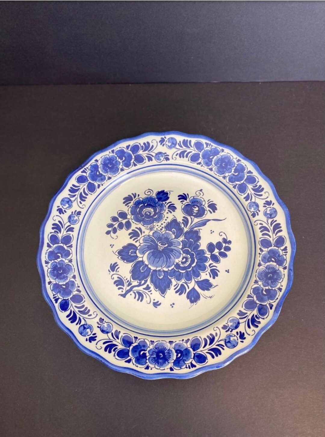 Delft Blue Floral Plate, Made in Holland - Etsy