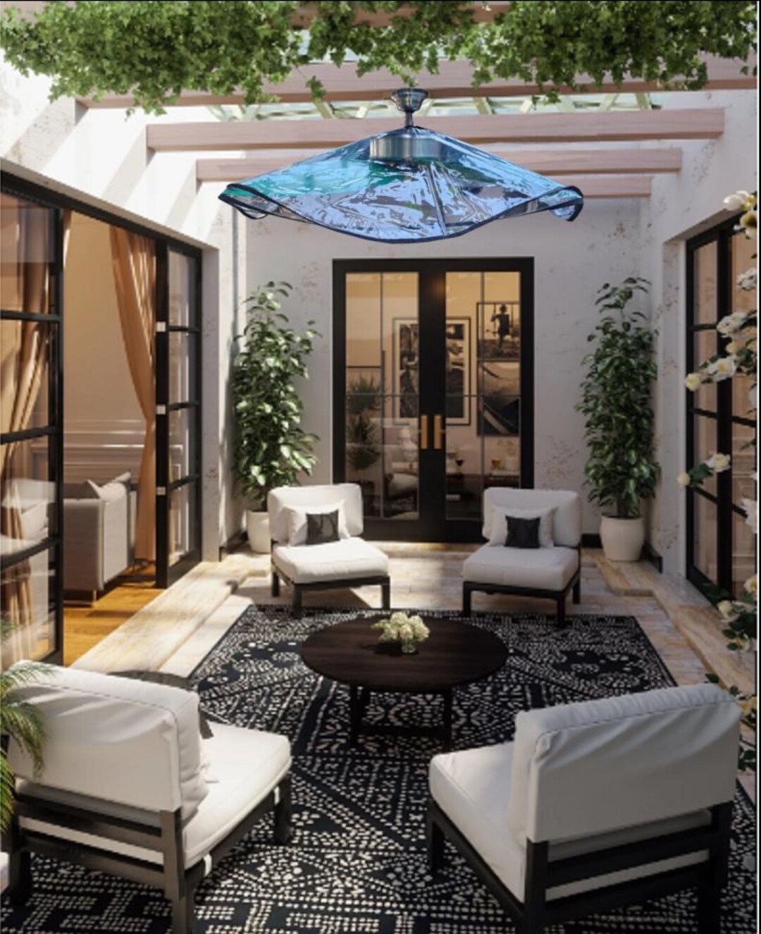 Ceiling Fan Cover: Protect Your Ceiling Fan Motor and Blades From Dust ...