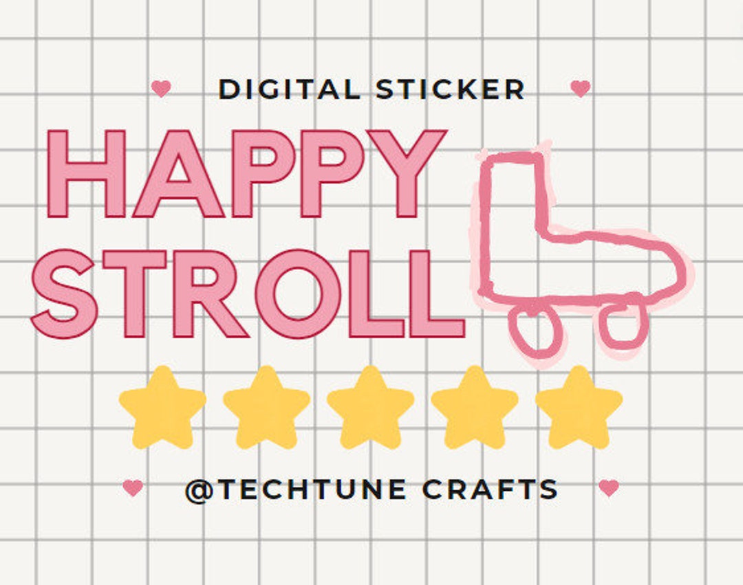Happy Stroll 5S Digital Sticker - Etsy