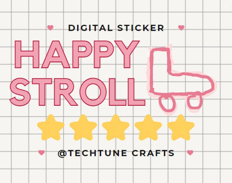 Happy Stroll 5S Digital Sticker - Etsy