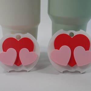 Heart Trio Stanley Cup Topper, Lid Plate STL File for 3D Printing, 40oz ...
