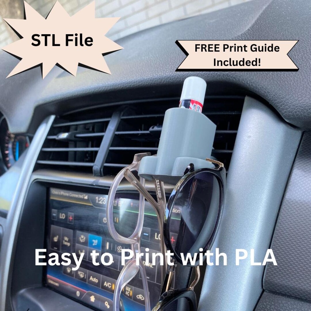 Chapstick Holder STL File for Car, Air Vent Lip Balm Holder Gift, Cute ...