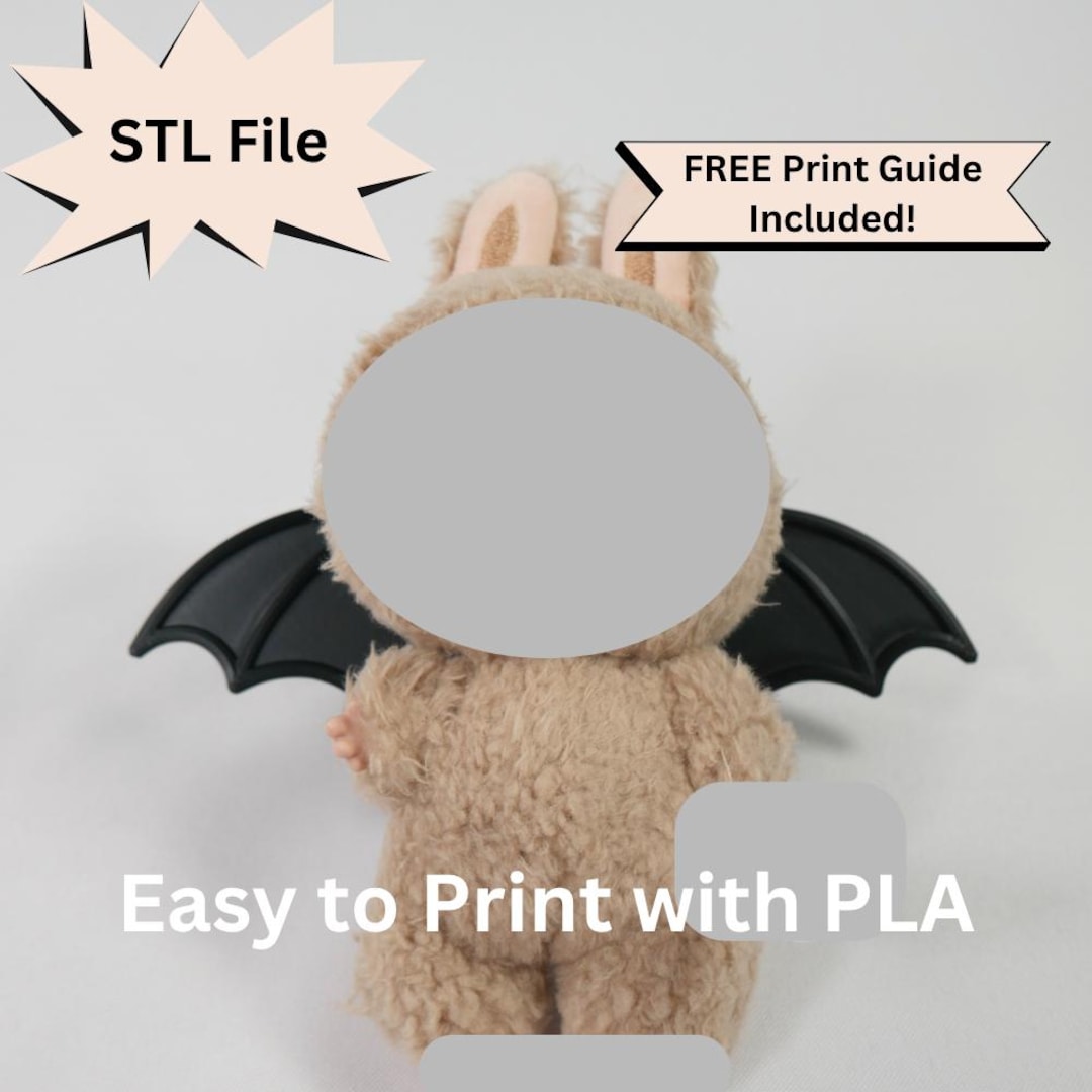 Blind Box Doll Bat Wings STL File for 3D Printing, Vampire Creepy ...