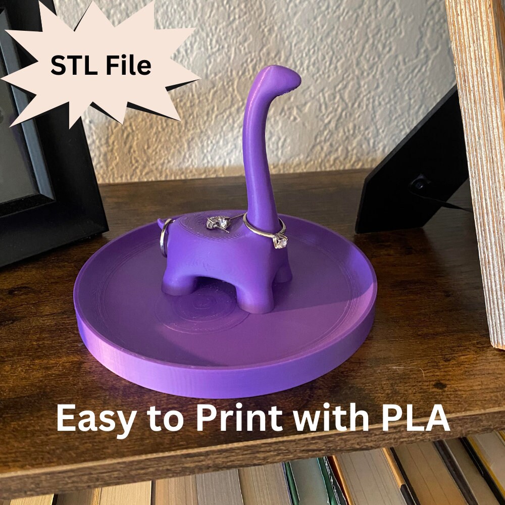 Dinosaur Ring Holder STL File for 3D Printing, Unique Jewelry Display ...