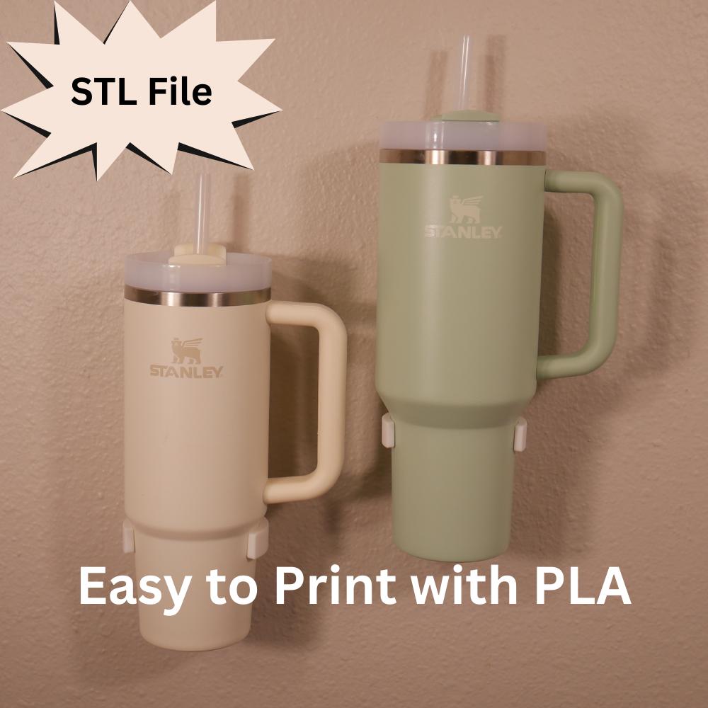 Stanley Cup Organizer, 40oz and 30oz Tumbler Wall Mount STL File for 3D ...