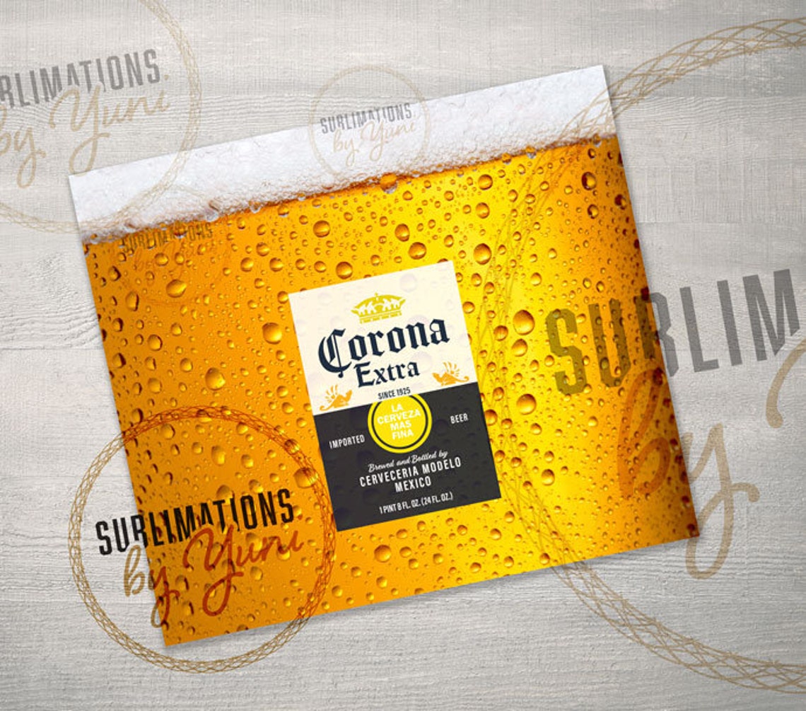 Corona Beer 20oz Tumbler Wrap, Digital Download, Instant Download + 12 ...