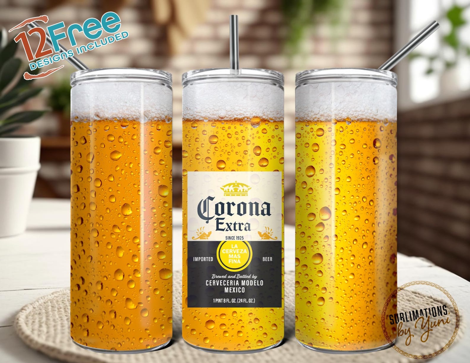 Corona Beer 20oz Tumbler Wrap, Digital Download, Instant Download + 12 ...