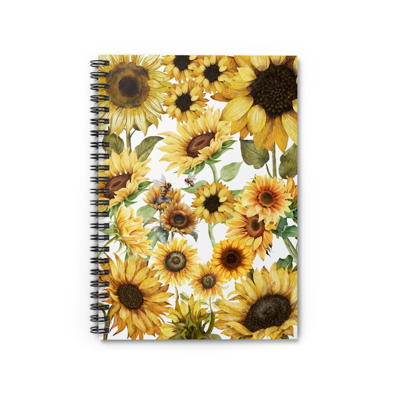 Personalized Notebook, Sunflower Notebook, Sunflower Journal, Sunflower ...