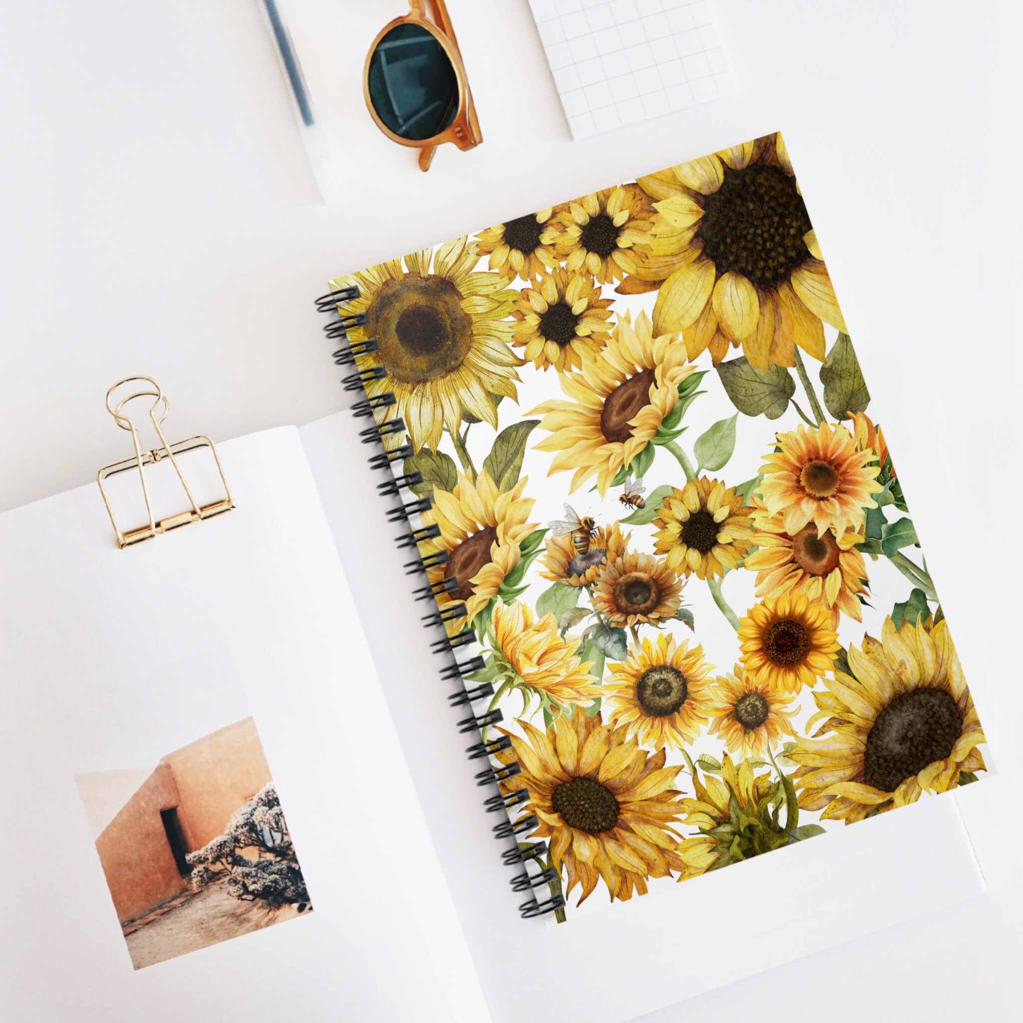 Personalized Notebook, Sunflower Notebook, Sunflower Journal, Sunflower ...