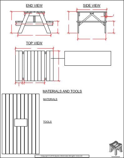 Picnic Table Plans With Step by Step Instructions - Etsy