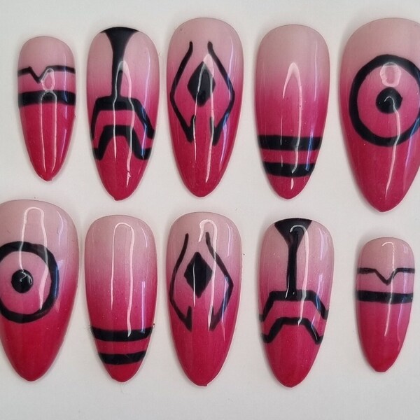 Sukuna Nails - Etsy