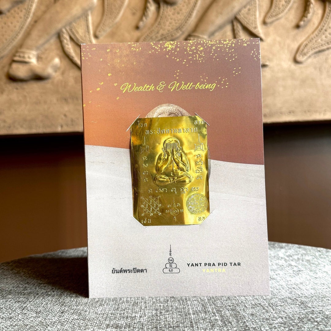 Wealth & Well-being Thai Yantra Yant Pra Pid Tar Card A5 Size Comes ...