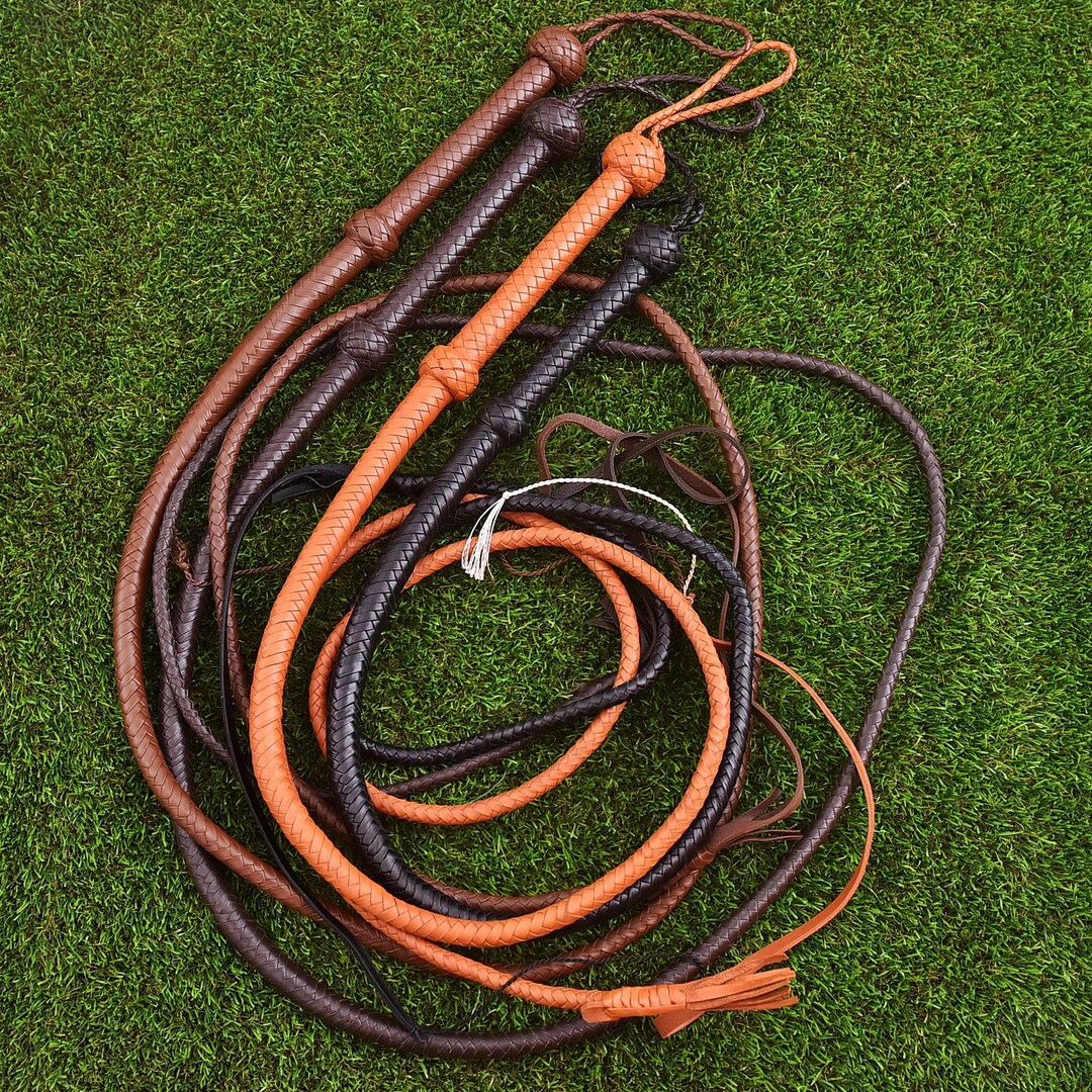 Bullwhip Hunter - Real Goat Leather | Handmade Leather Whip | Outdoor ...