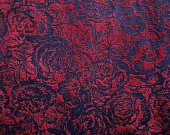 Red Denim Fabric - Etsy